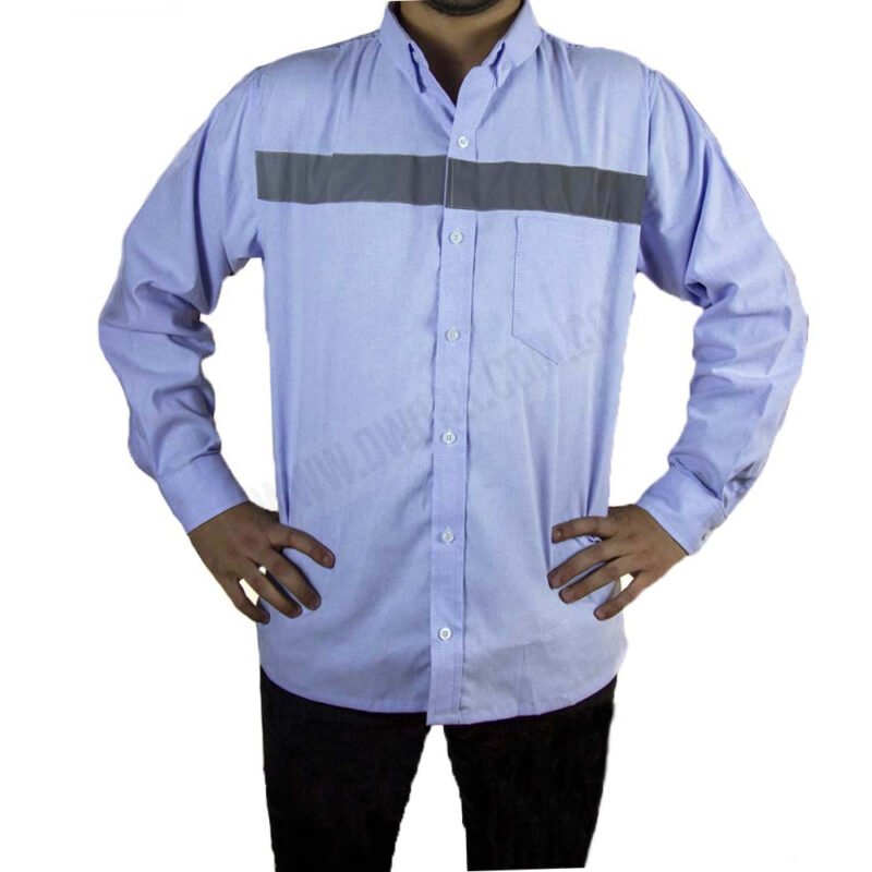 Camisa Oxford para Caballero manga larga Cinta Reflectiva Gris – Dwork ...